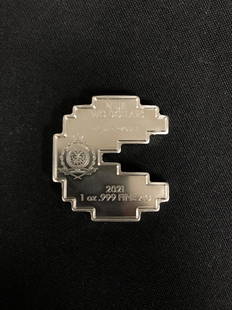 2021 Niue 1 Oz Silver $2 Pac Man Shaped Pac Stack Stackable Coin