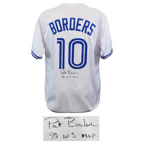 Pat Borders Signed Toronto Blue Jays Majestic Jersey (schwartz Coa)