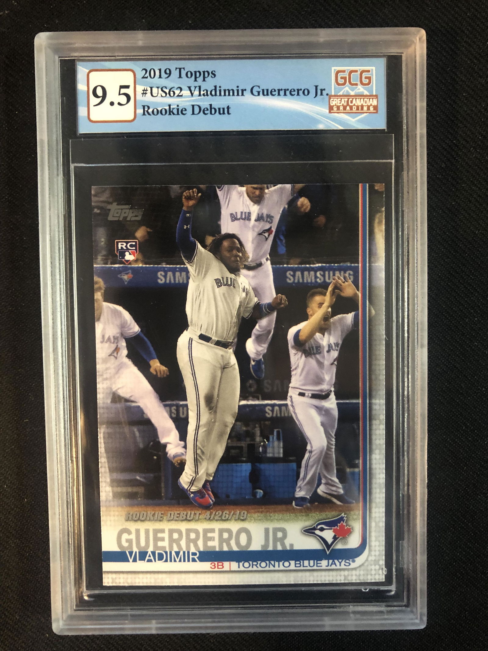 2019 Topps No.us62 Vladimir Guerrero Jr. Rookie Debut (gcg 9.5)