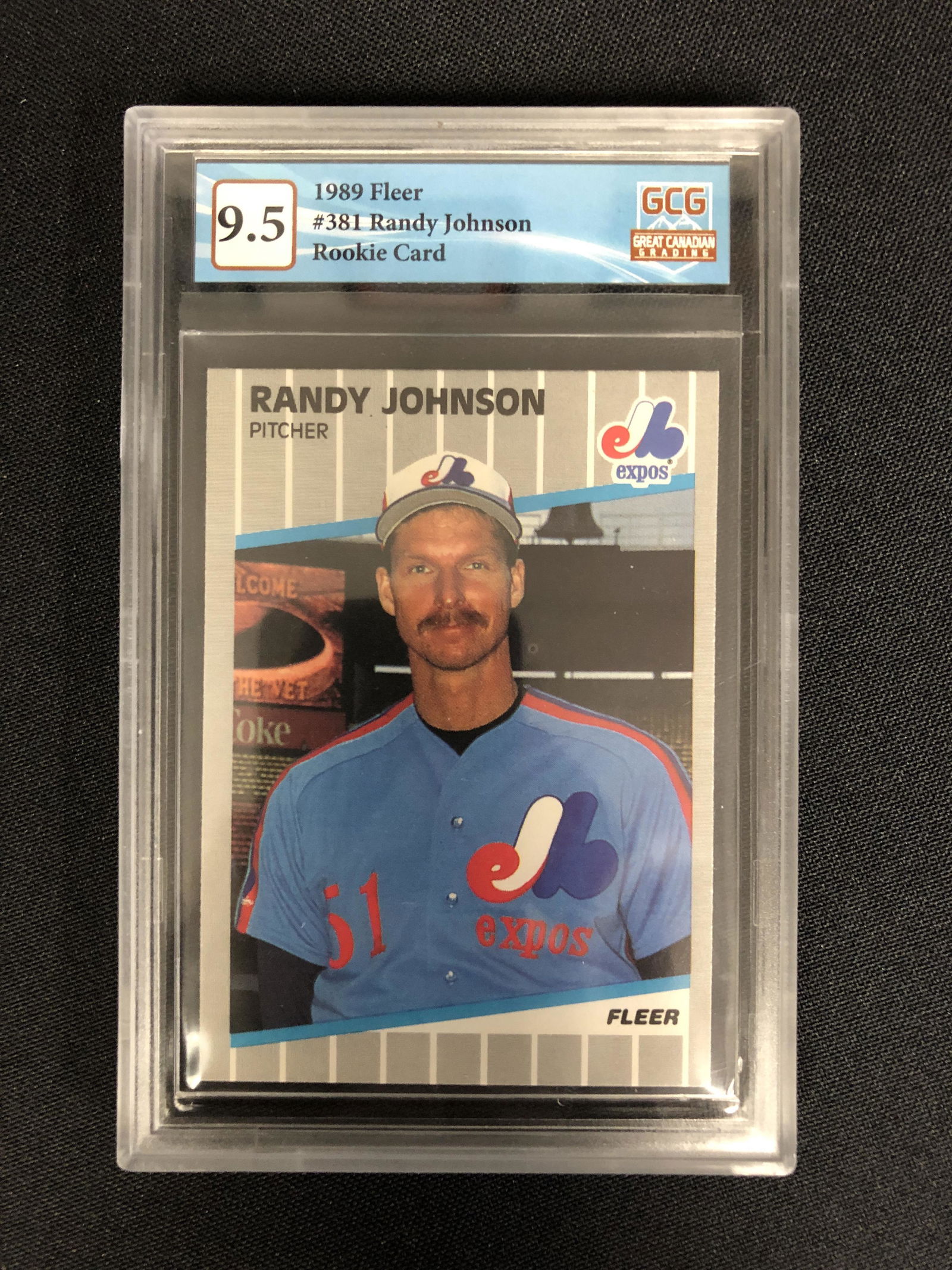 1989 Fleer No.381 Randy Johnson Rookie Card (gcg 9.5)