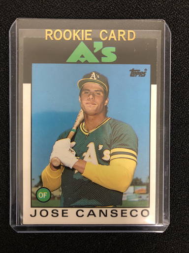 1986 Topps Baseball Jose Canseco Rookie Card