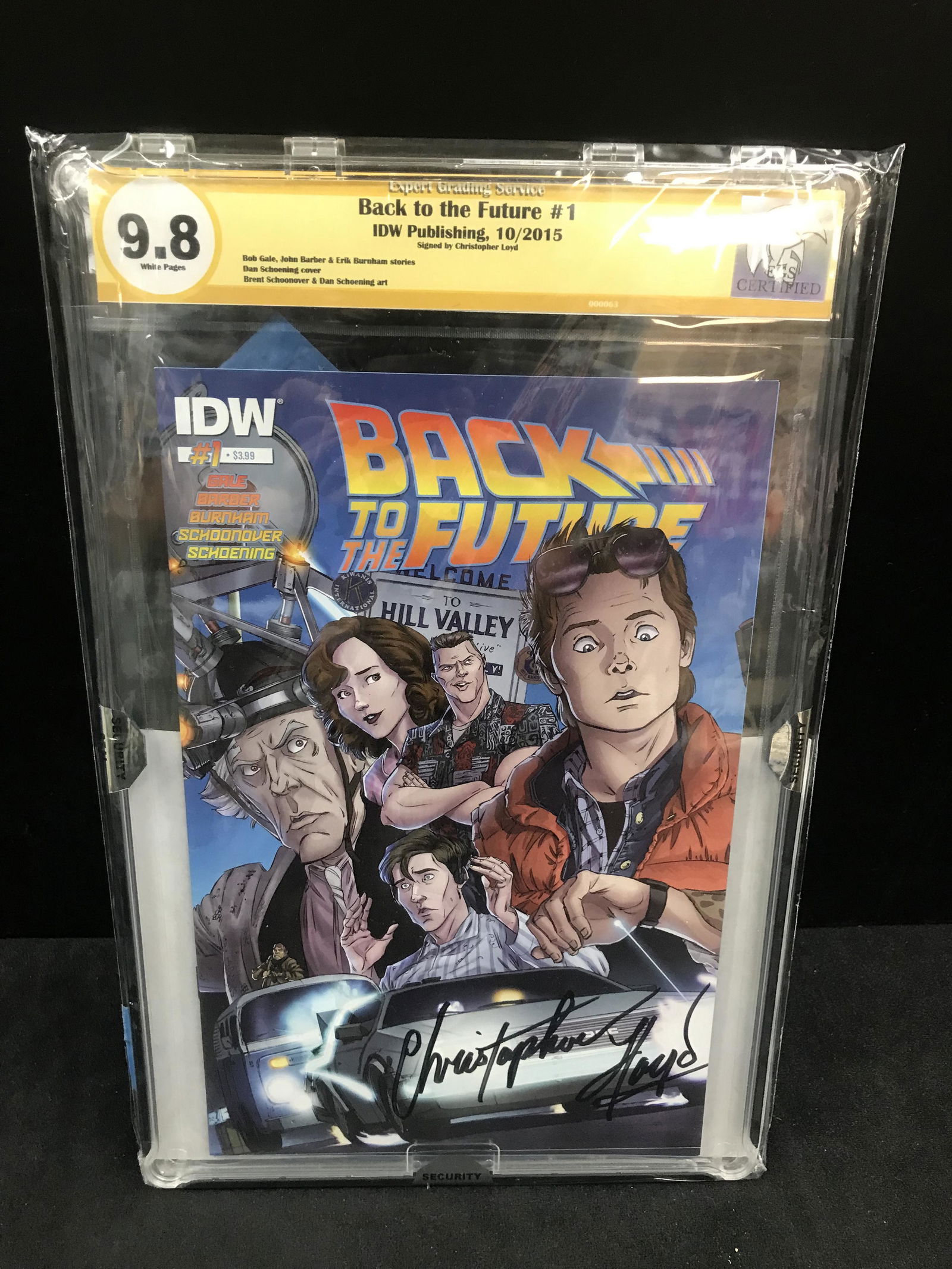 BACK TO THE FUTURE #1 SIGNED BY CHRISTOPHER LOYD EGS CERTIFIED (IDW ...