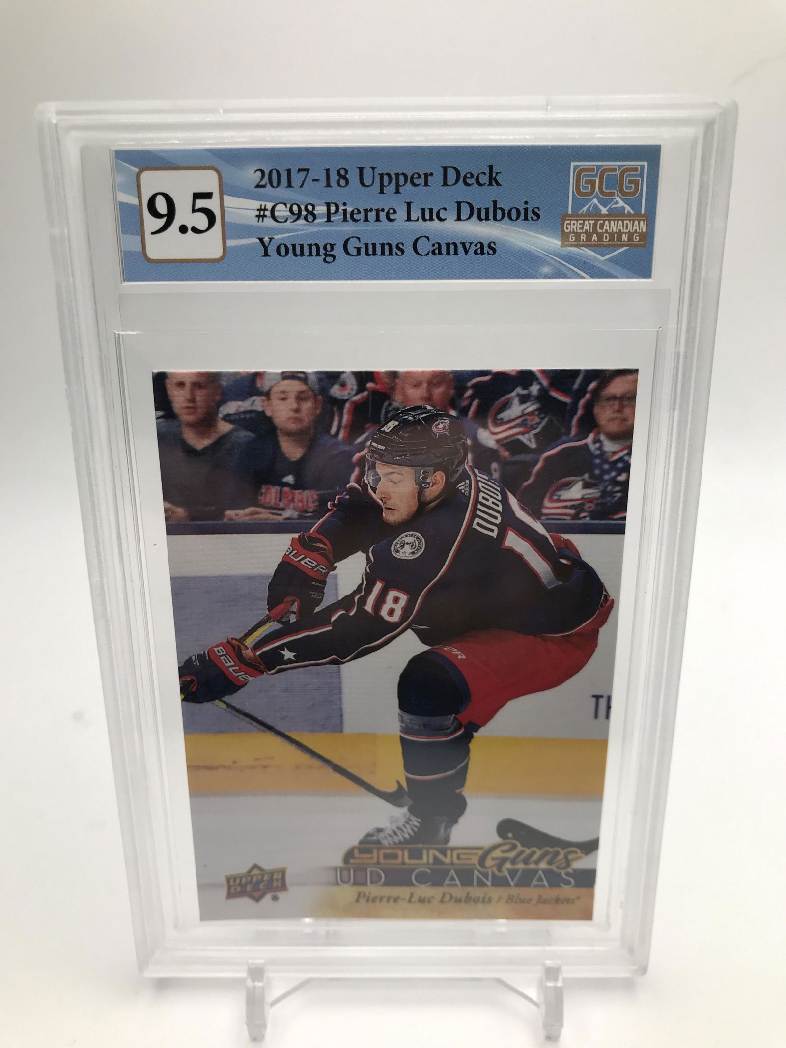 2017-18 UPPER DECK C98 PIERRE LUC DUBOIS YOUNG GUNS CANVAS (GCG 9.5 ...