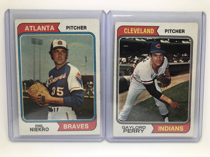 1974 Topps Phil Niekro And Gaylord Perry Baseball Cards