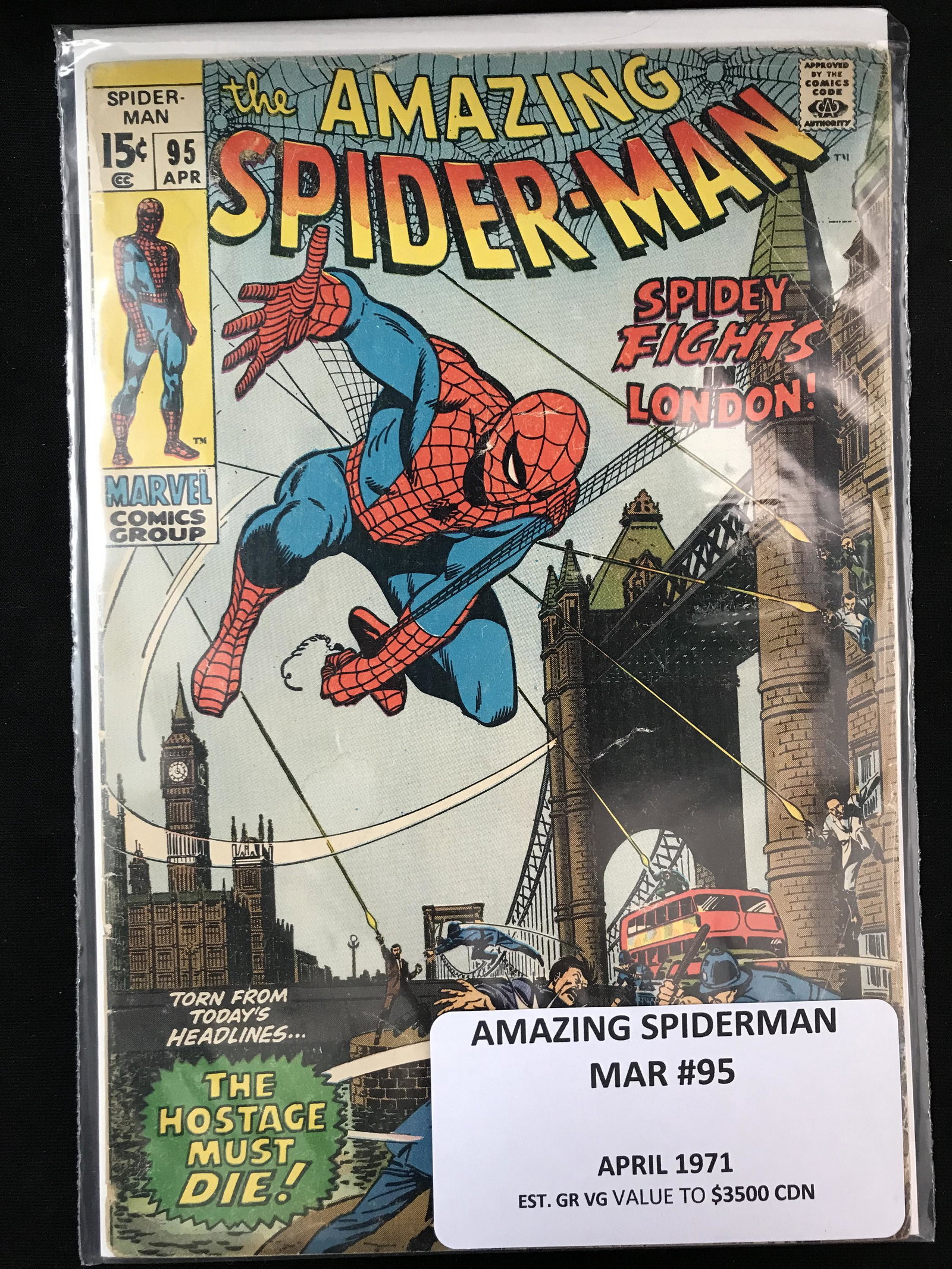 1971 MARVEL COMICS THE AMAZING SPIDER-MAN NO. 95 - Mar 20, 2023 ...