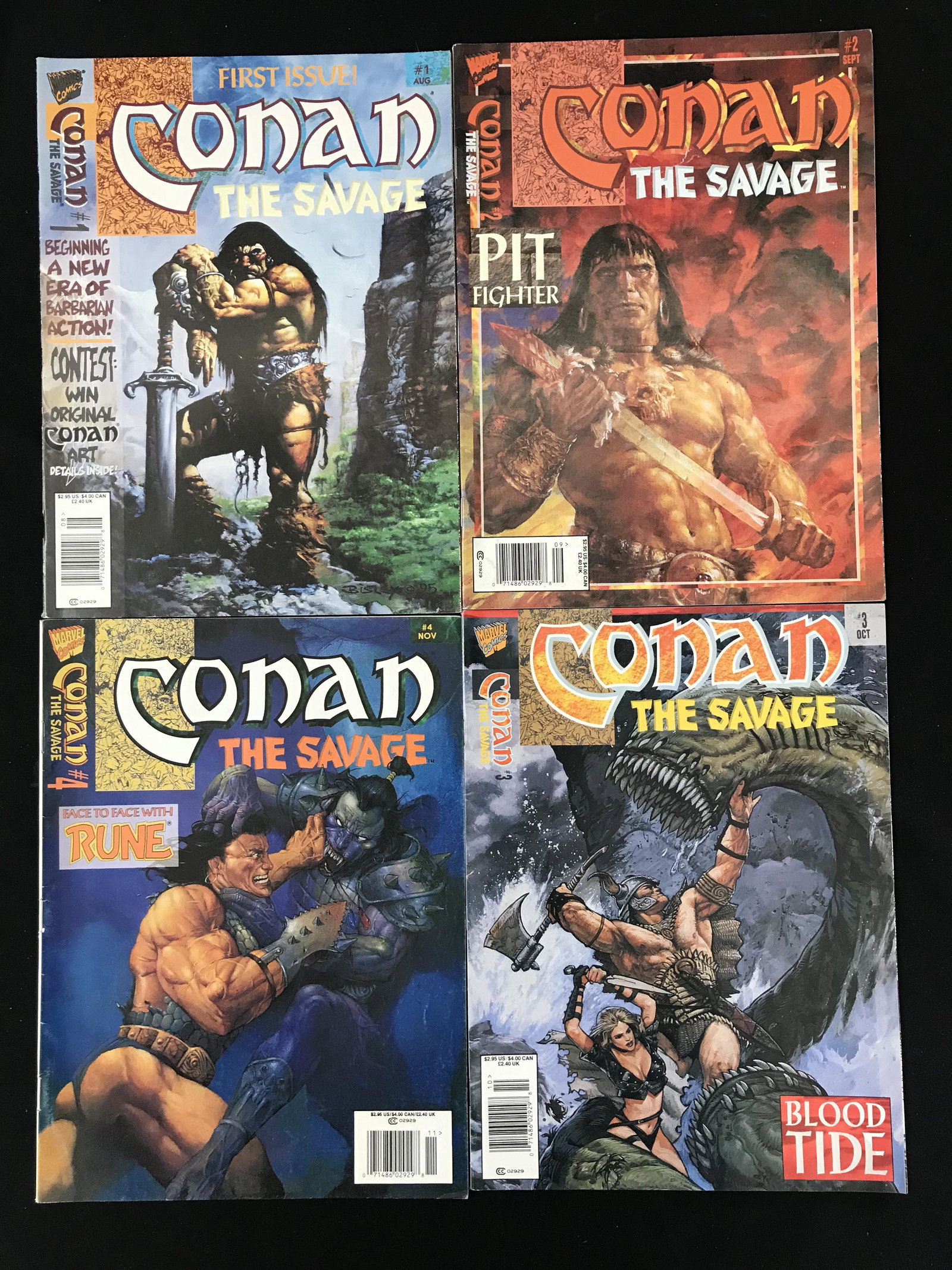 Lot Of 4 Conan The Barbarian Comics (marvel Comics)