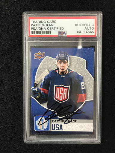 Patrick Kane Signed Trading Card Graded Psa Authentic Auto