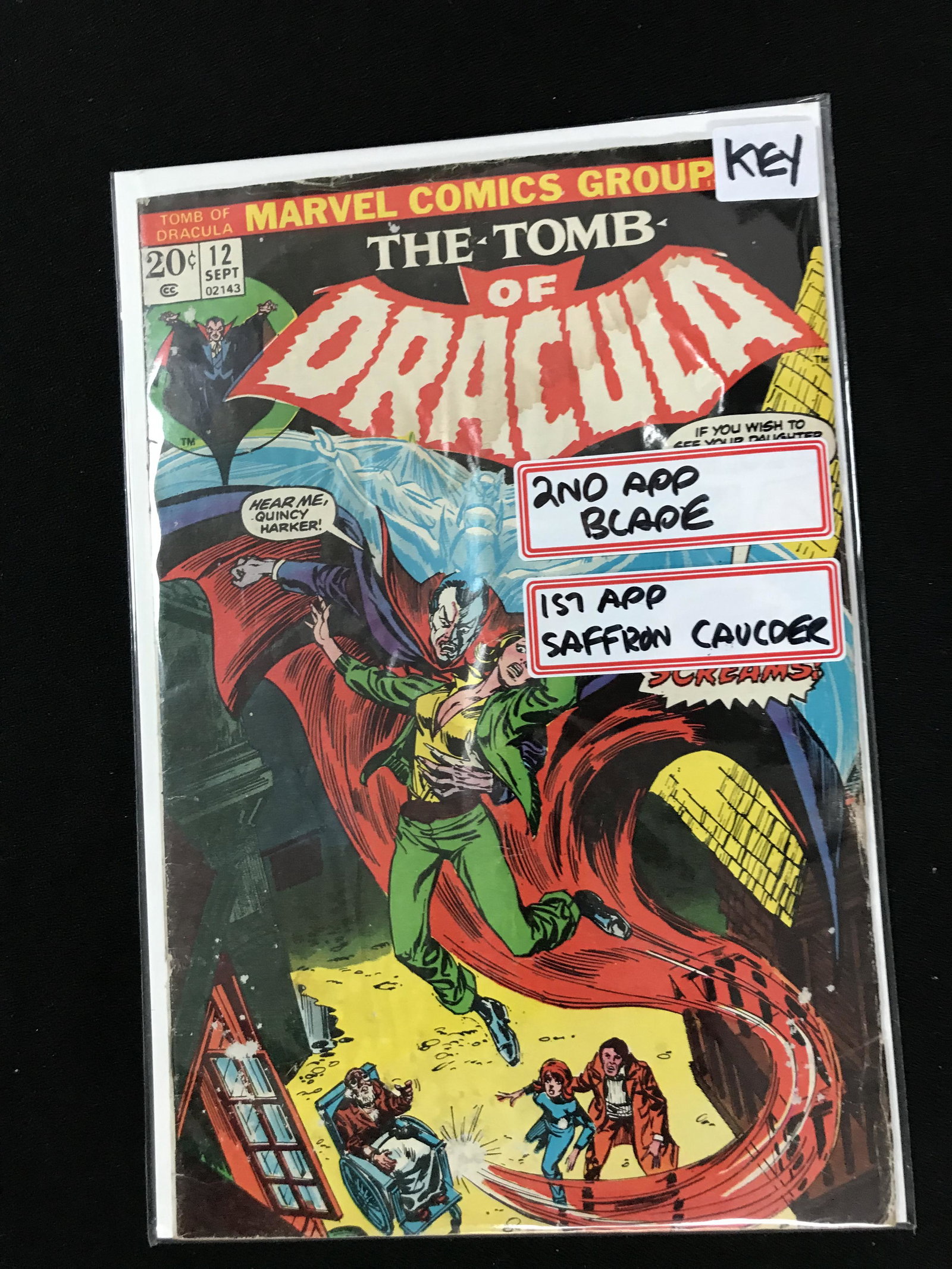 Marvel Comics No.12 The Tomb Of Dracula (2nd App Blade And 1st App ...