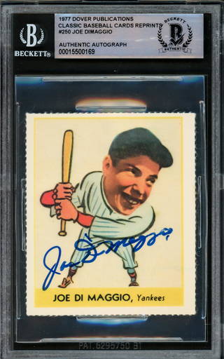 1977 Dover Publications #250 Joe Dimaggio Reprint Card Authentic ...