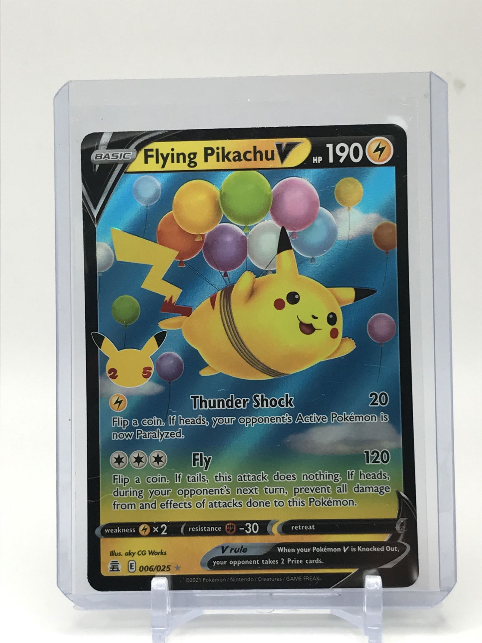 Flying Pikachu V 25th Anniversary Celebrations Pokemon Card