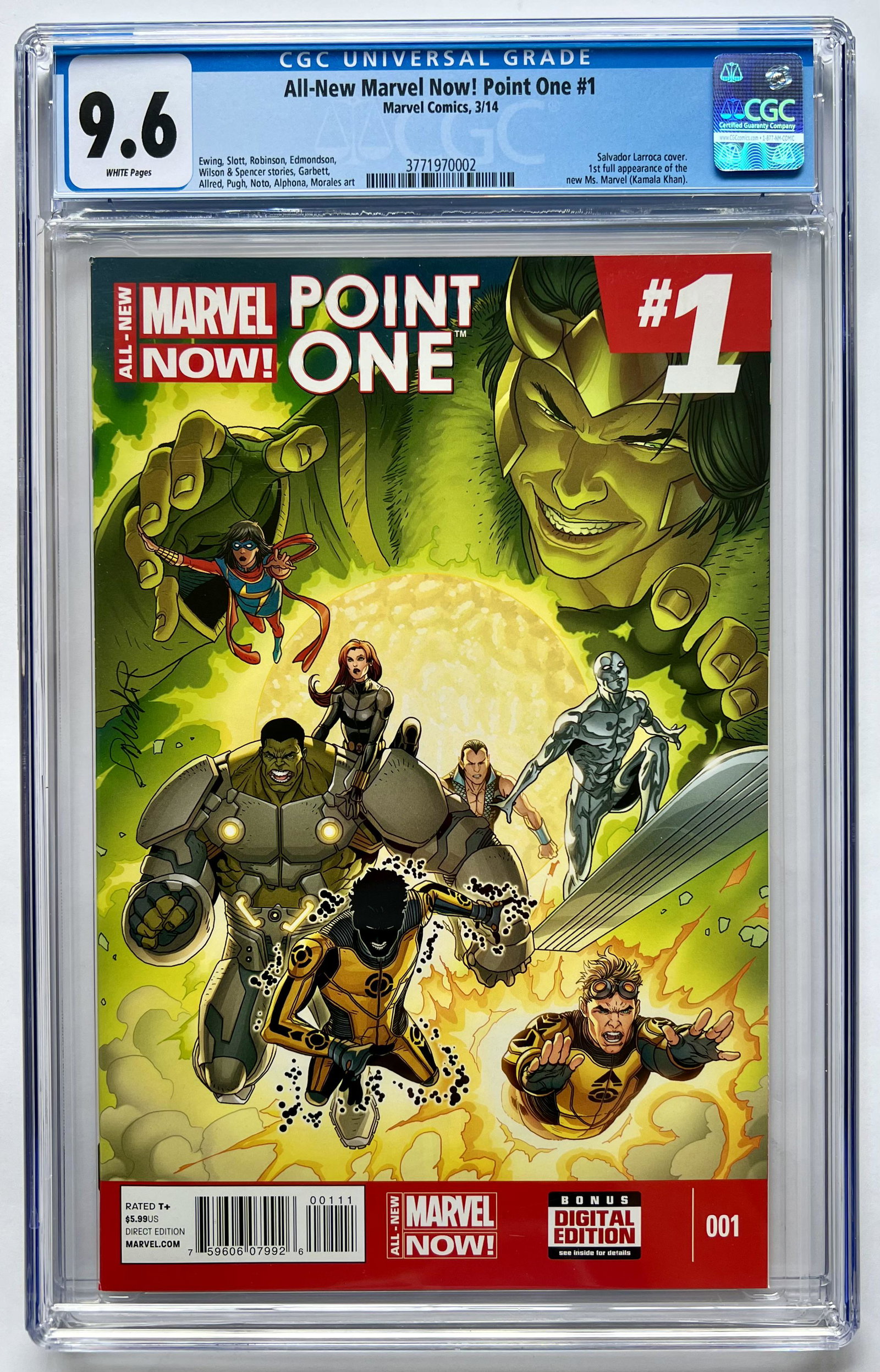 Marvel Comcis Now Point One No.1 (1st Appearance Ms.marvel) Cgc 9.6
