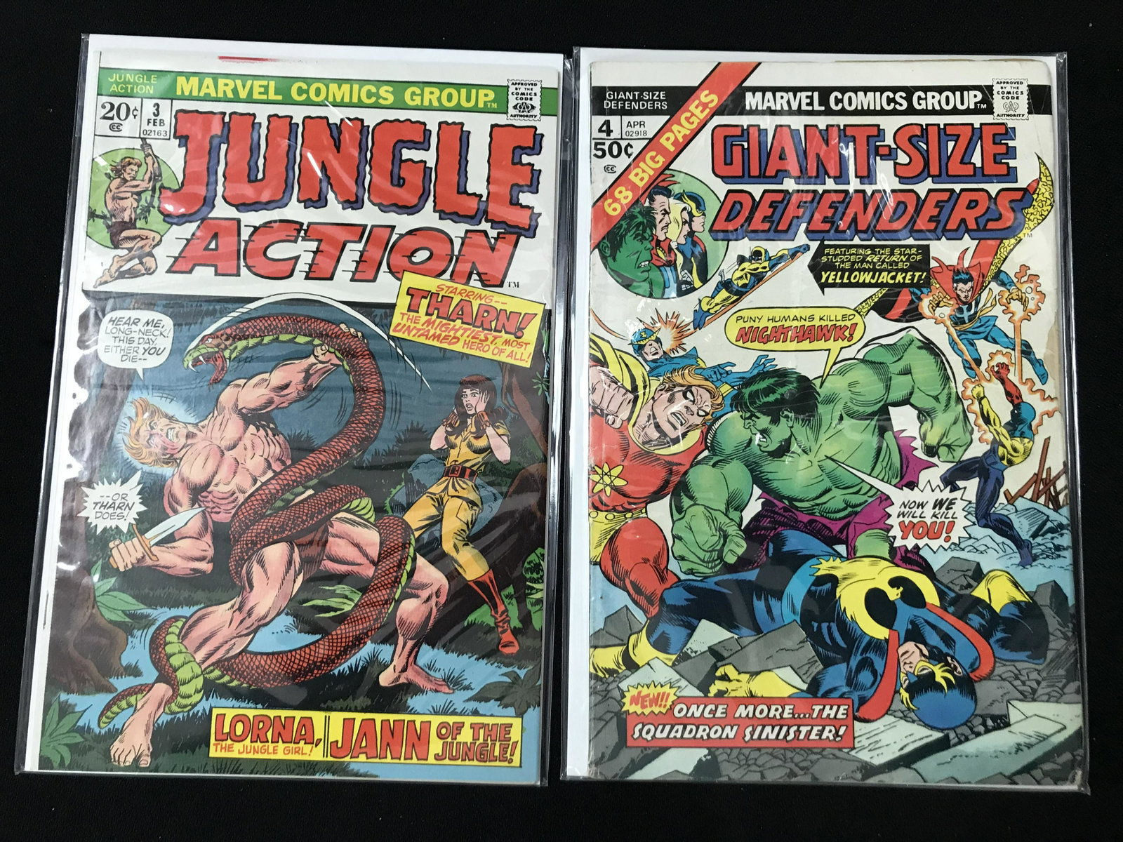 Giant Size Defenders #4 And Jungle Action #3 (marvel Comics)