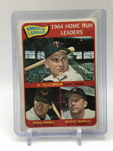 1964 Topps Home Run Leaders No.3 Killebrew/powell/mantle