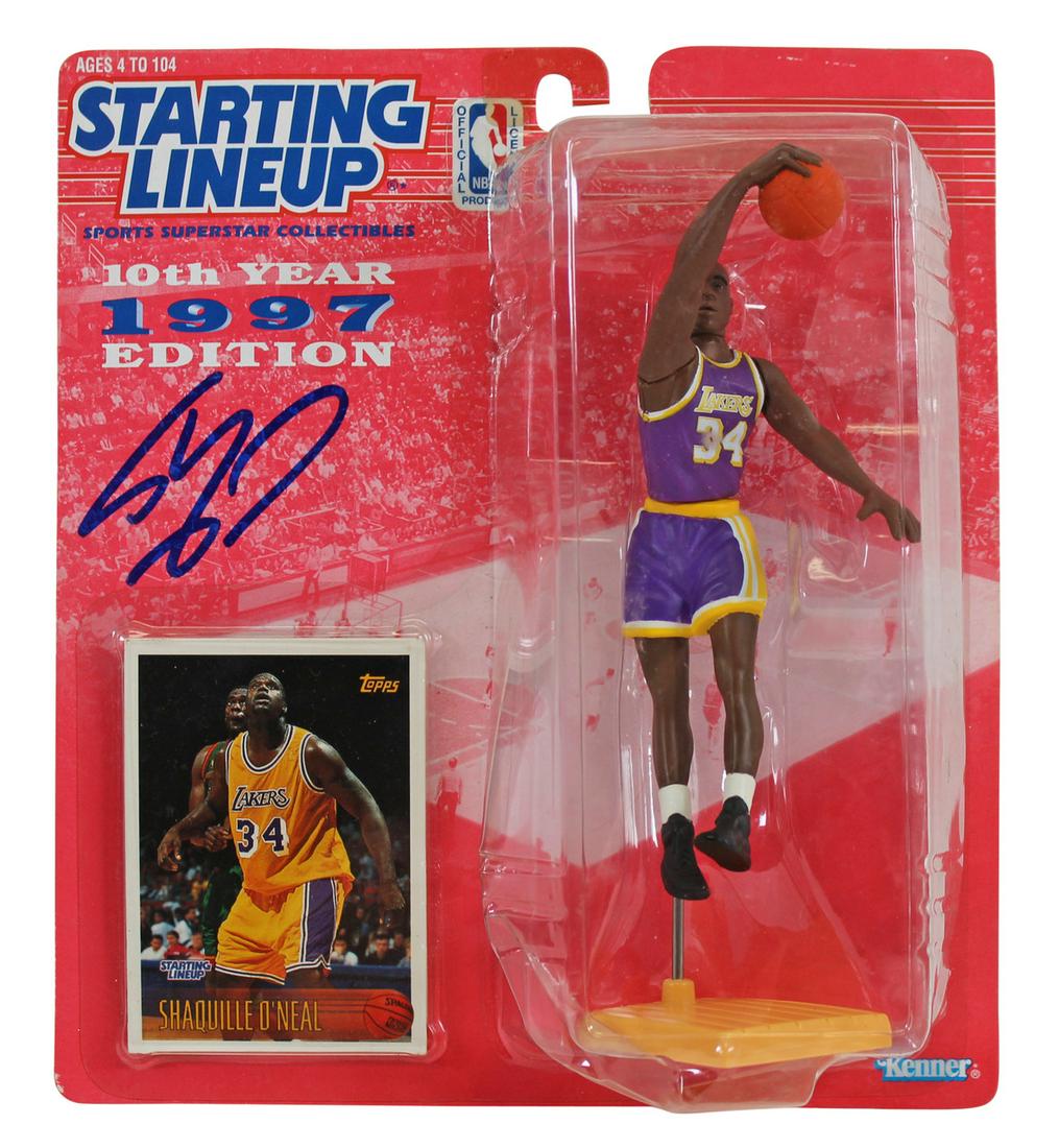 Autographed Starting Lineup Shaquille O?neal Los Angeles Lakers Vintage ...