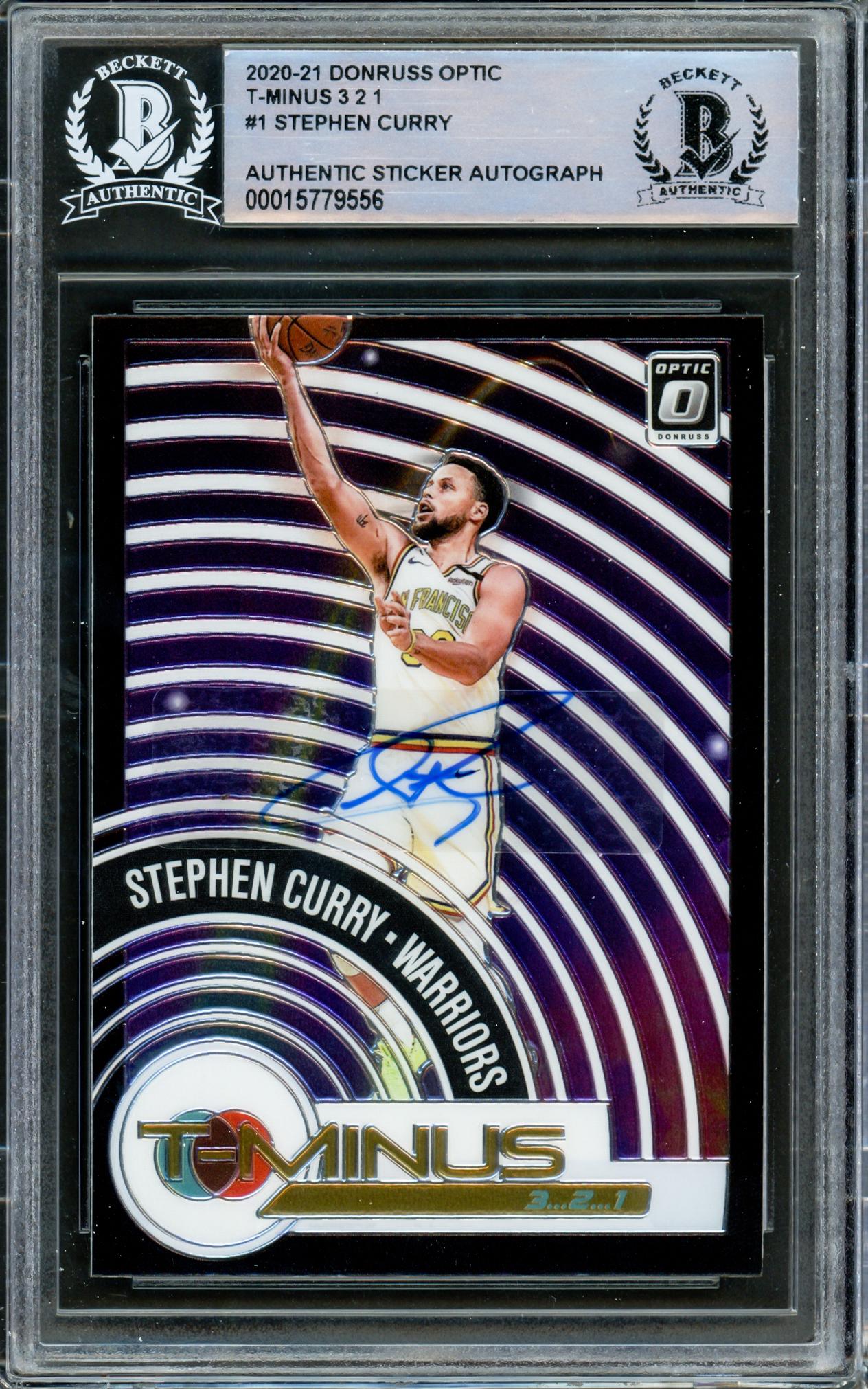 Steph Curry Signed Donruss Optic Basketball Card (beckett Coa) Auction
