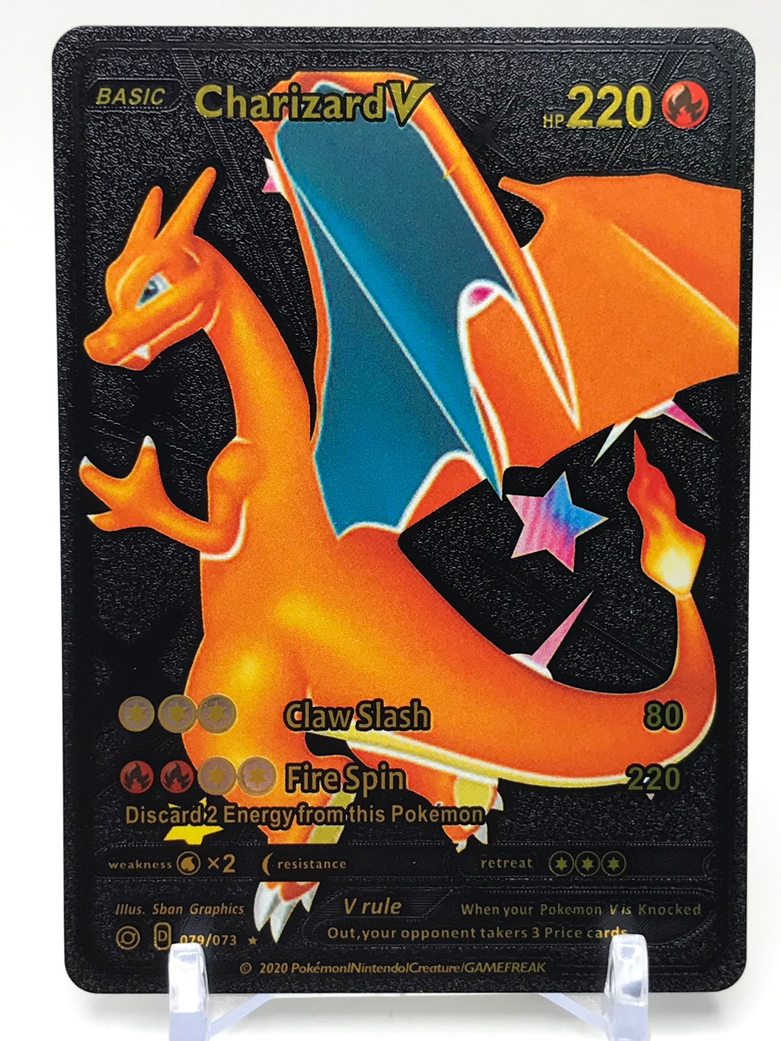 Shining Charizard V Champions Path 79/73 Black Foil Version Shining Charizard V Champions Path 79/73 Black Foil Version