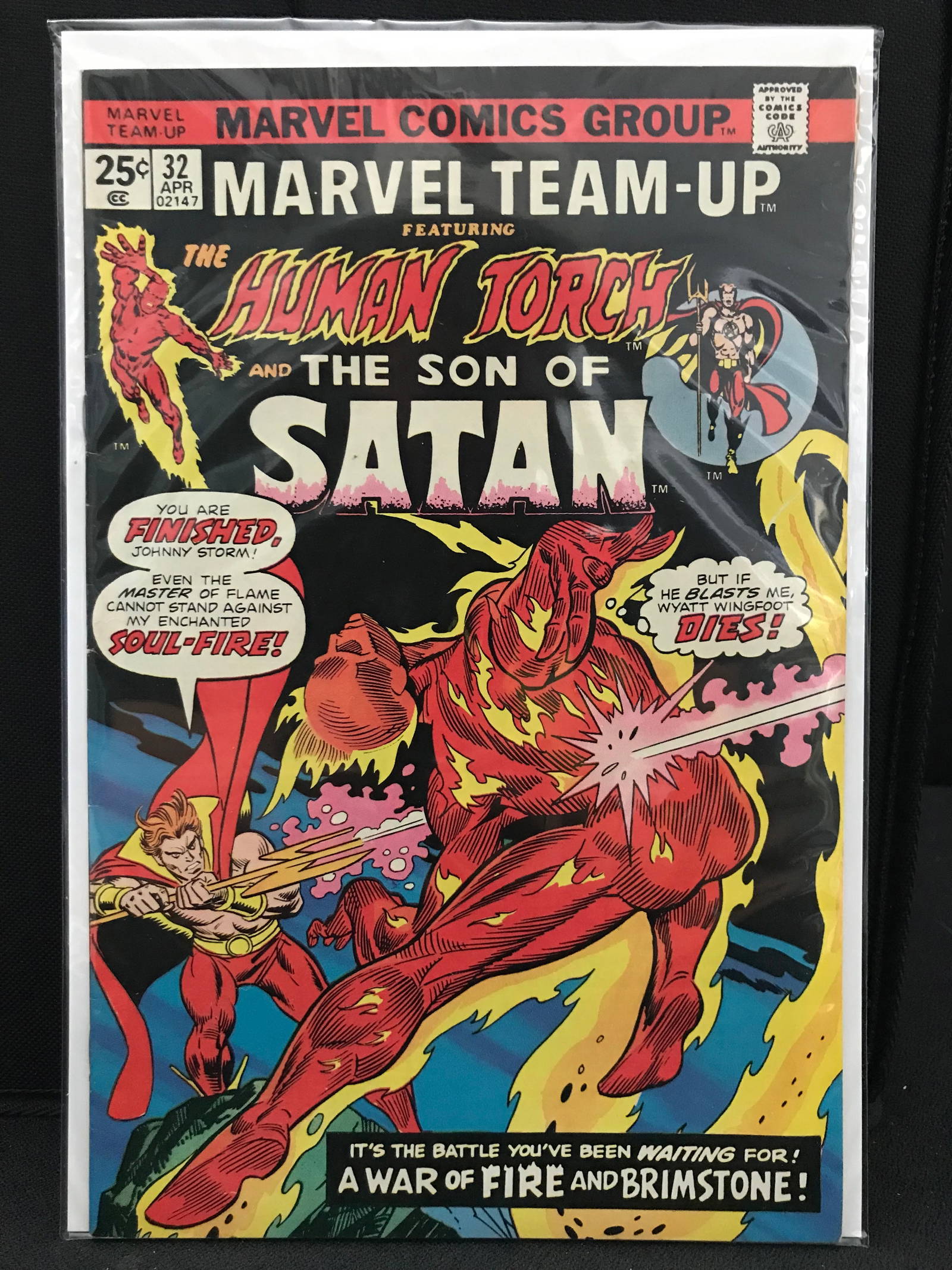 Marvel Comics No.32 Marvel Team-up The Human Torch And The Son Of Satan ...