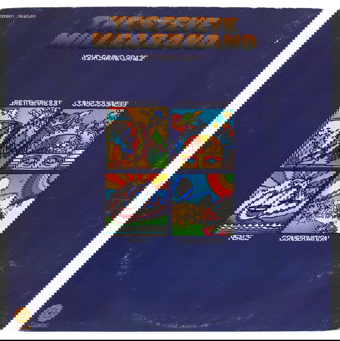 Steve Miller Authentic Signed Your Saving Grace Album Cover Beckett Auction