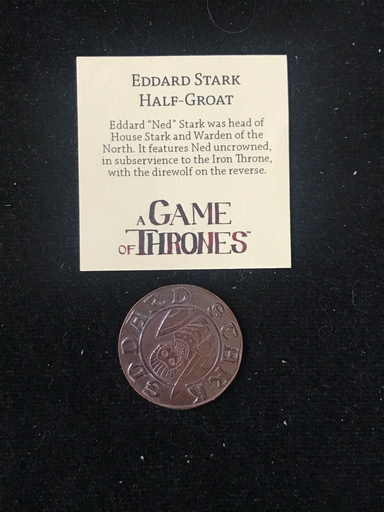Eddard Stark Half Goat Coin Game Of Thrones Coins Auction