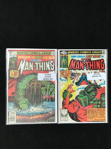 Marvel Comics The Man Thing Comic Book Lot