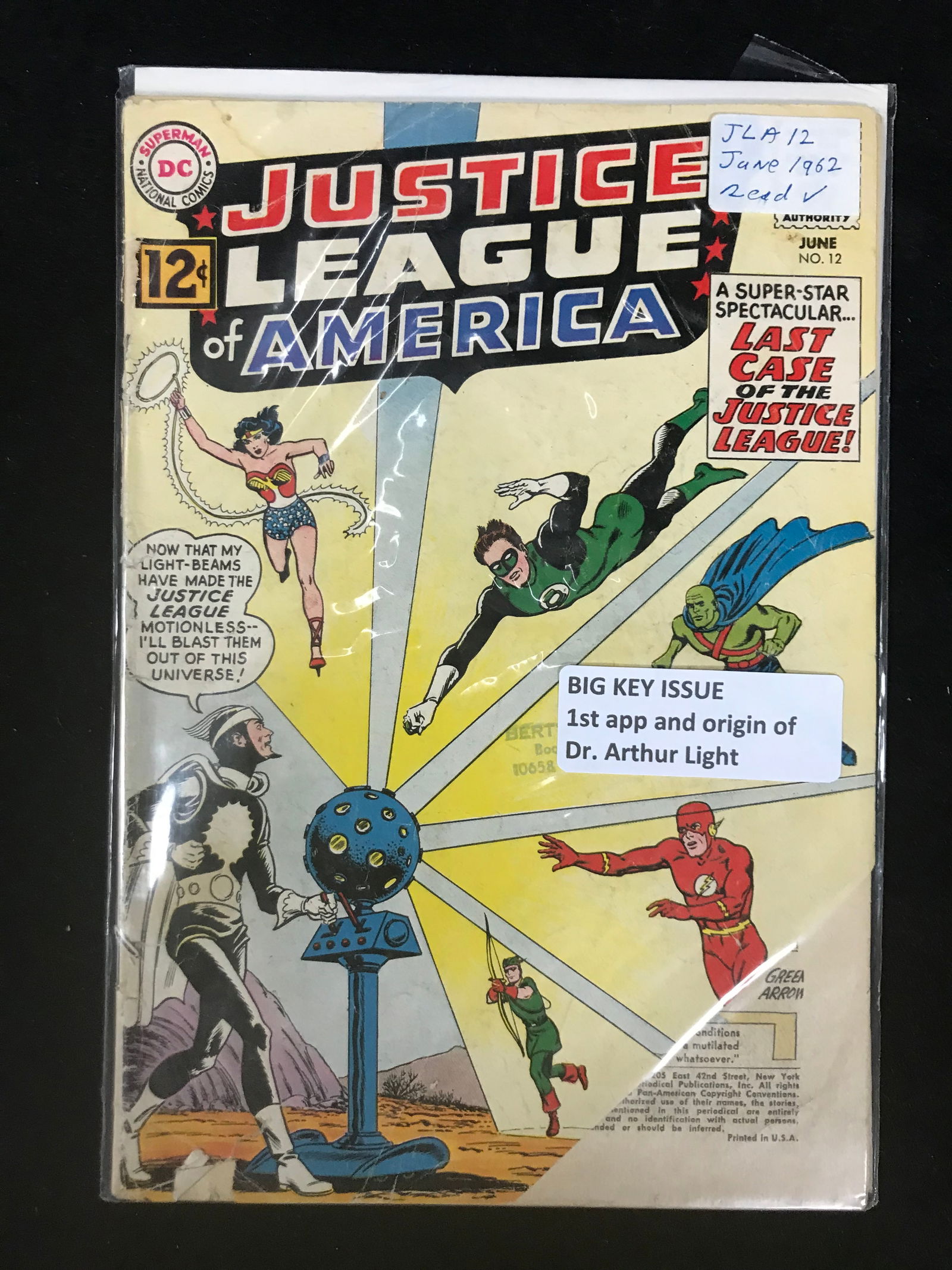 Dc Comics No.12 Justice League Of America (1st App And Origin Of Dr ...