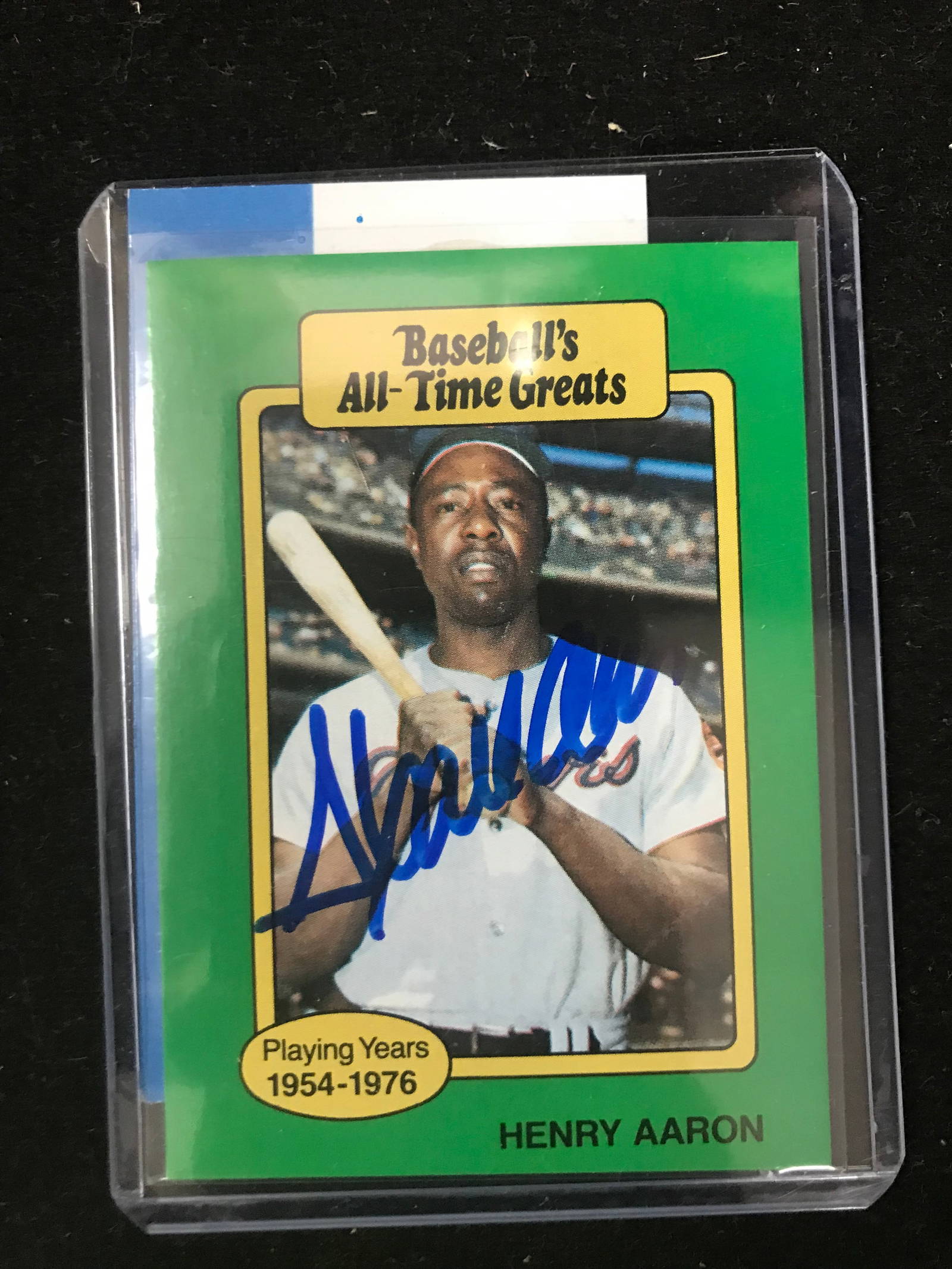 Hank Aaron Signed Baseball Card (authentication Direct Coa) Auction