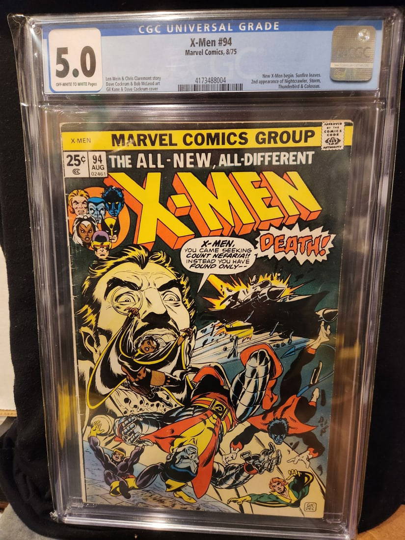 X-men #94 (marvel Comics ) Cgc Graded 5.0 Auction
