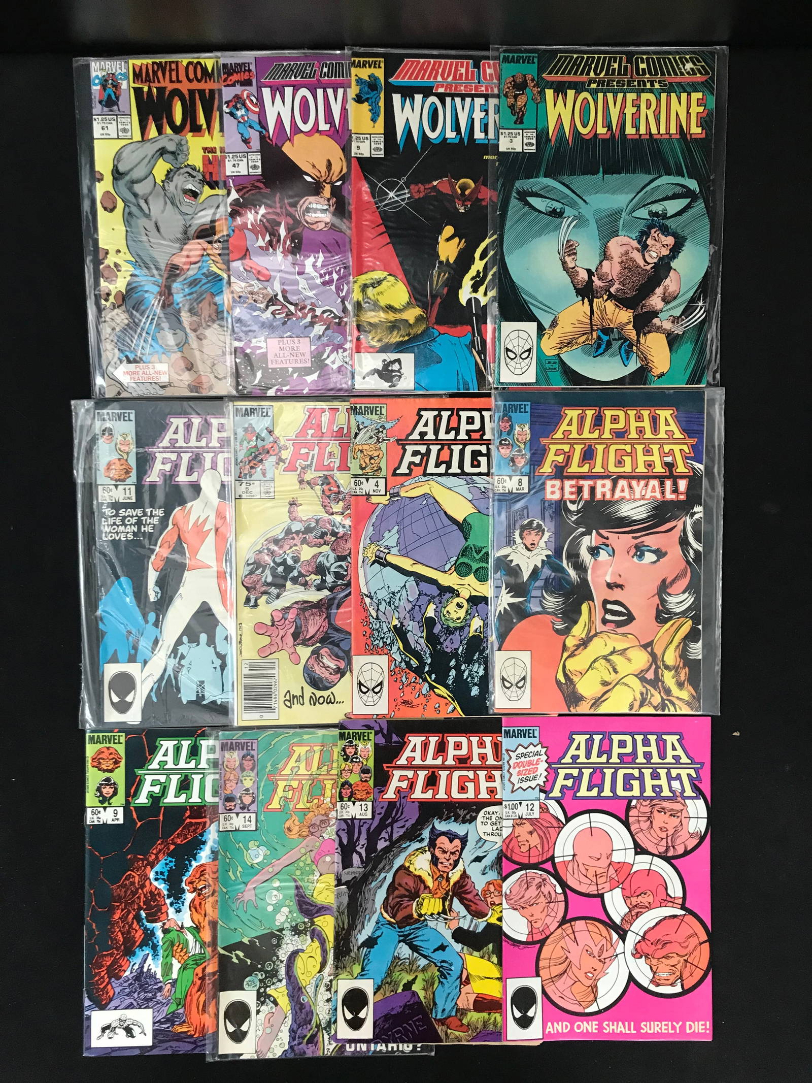 Marvel Comics Superhero Comic Book Lot (wolverine, Alpha Fight) - Aug ...