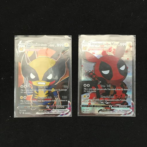 Deadpool And Wolverine Pikachu Pokemon Cards
