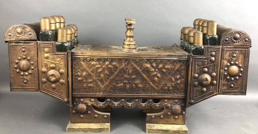 Middle Eastern Metal Shoe Shine Box