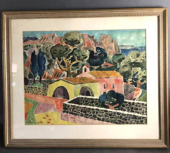 Rolf Muller-Landau Watercolor (#0245) on Feb 13, 2023 | The Auction Barn LLC. in CT