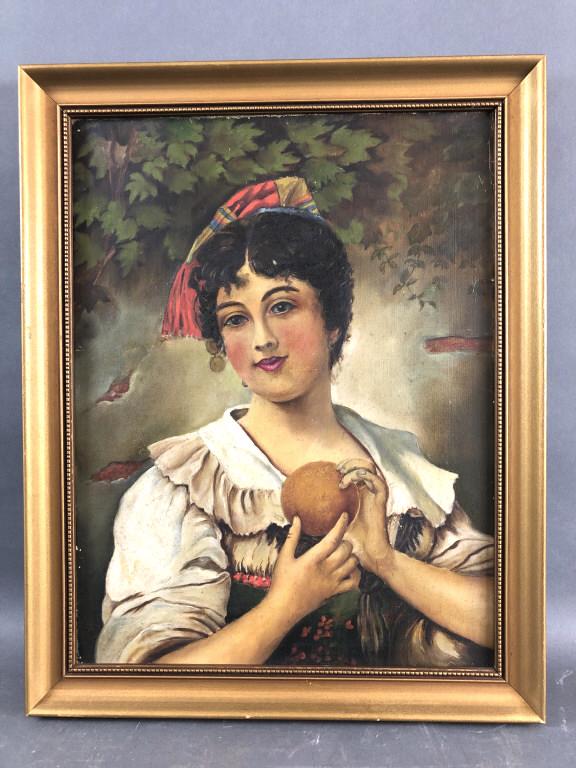 Portrait Of Lady With Fruit