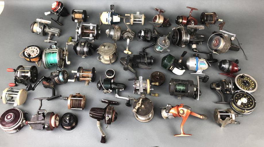 Large Group Of Fishing Reels