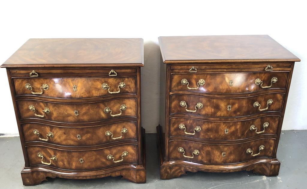 Pr Of Theodore Alexander Mahogany 4 Drawer Chests Auction