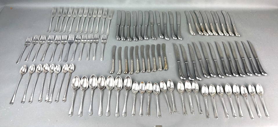 Silver Plated Rattail & Pistol Handle Knives Lot Auction