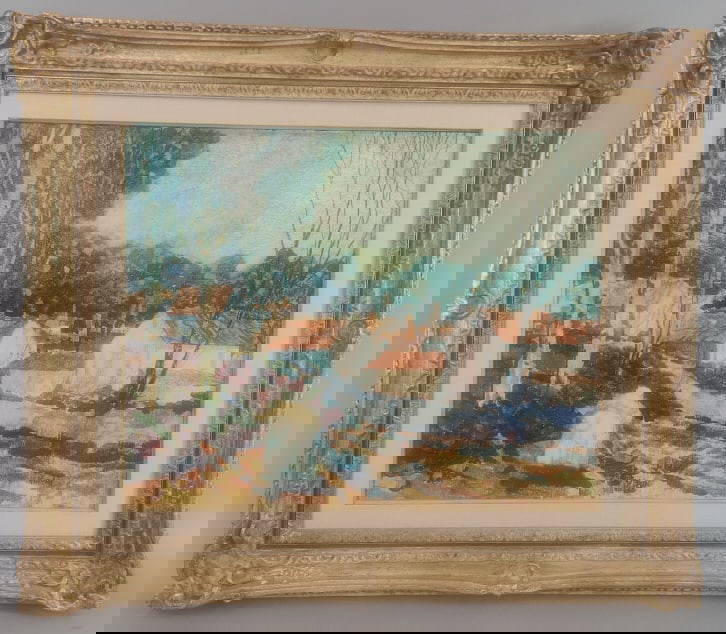 Original Donald Purdy Oil On Board "meadows" Auction