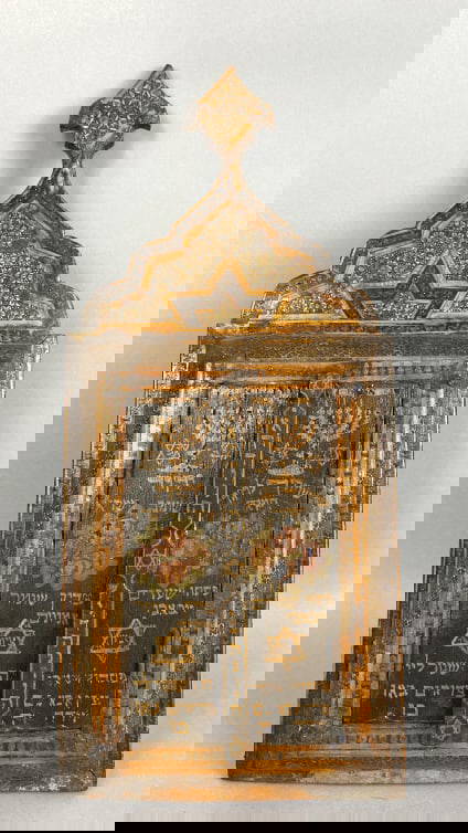 Hand Painted Miniature Torah Ark Auction