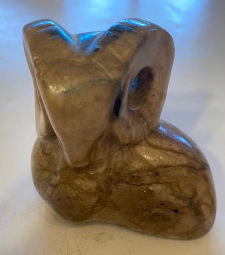 Vintage Carved Stone Ram