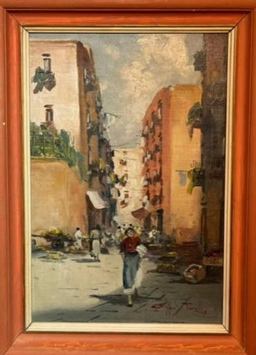 Giuseppe Rispoli Terzillo (1882 1960) Oil On Board