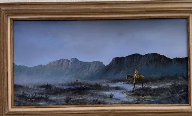 Large Lester Hughes Original Oil Painting El Paso Texas Artist