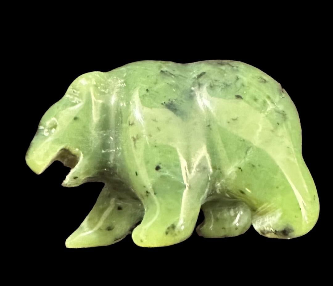 Hand Carved Jade Bear Miniature Auction