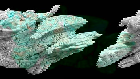 Turquoise Chunks With Carved Symbols Auction