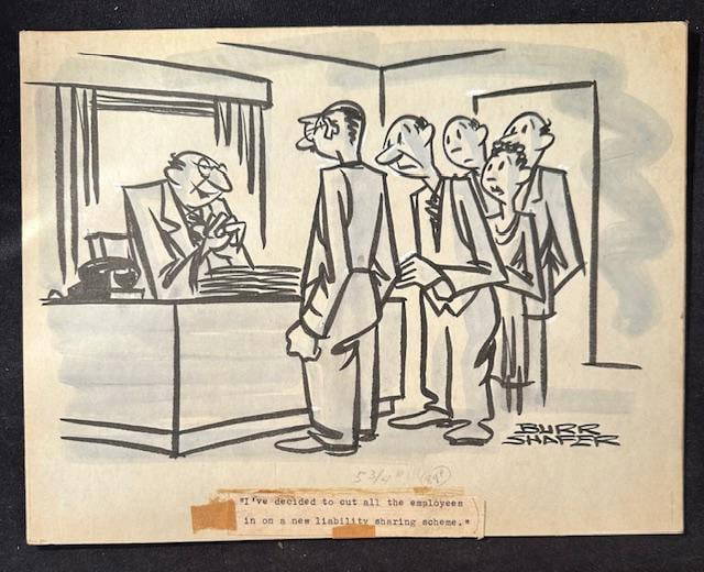 Burr Shafer Original Cartoon New Yorker Auction