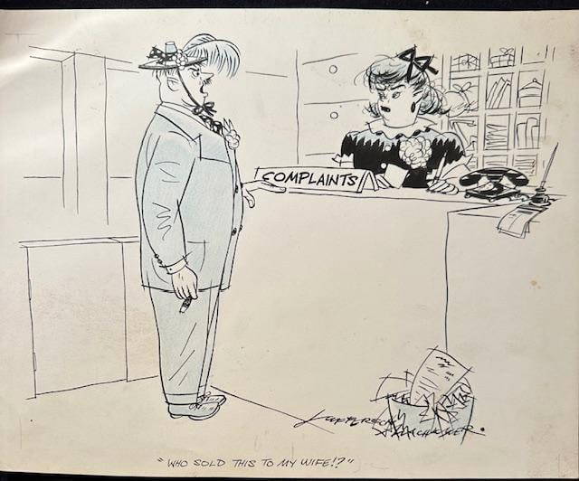 Thomas Jefferson Machamer Original Cartoon Auction