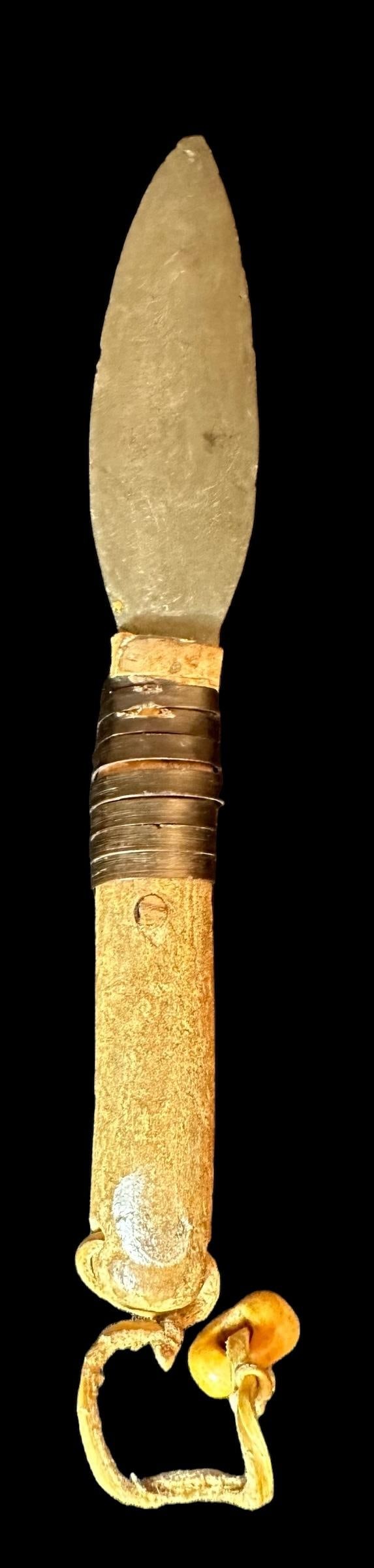 Eskimo/inuit Stone And Bone Knife Auction