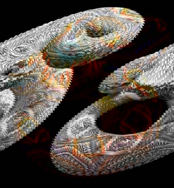 John Stuart Anderson Polymer Clay Coiled Rattle Snake Figure Auction