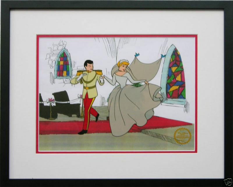 Disney Sericel Cinderella Custom Framed Disney