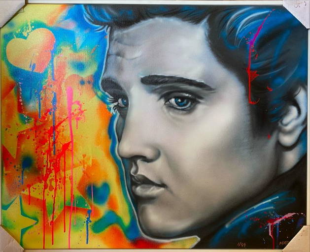 Marc Lipp Elvis FRAMED Emb S/N LE Canvas (#0754) on Jun 18, 2022 ...
