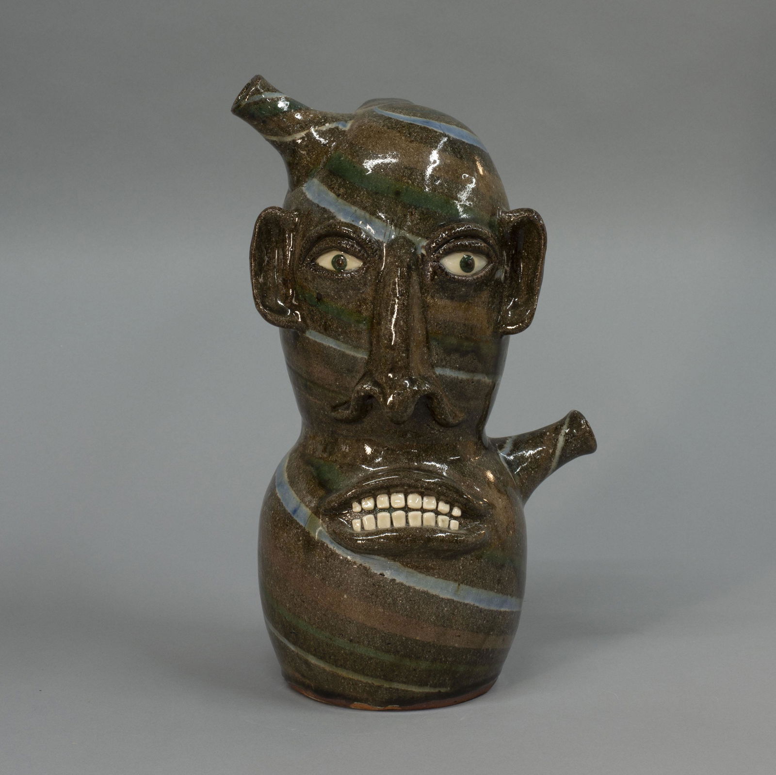 Joe Reinhardt face jug monkey jug - Jun 13, 2020 | Ledbetter Folk Art ...