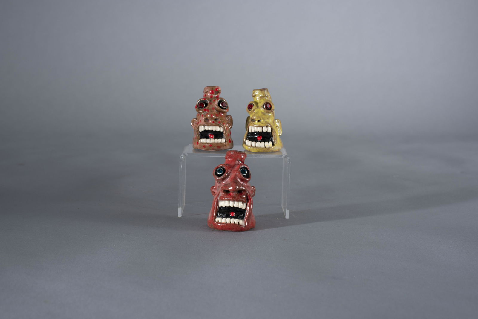 Stacy Lambert mini face jugs 3x - Jun 13, 2020 | Ledbetter Folk Art ...